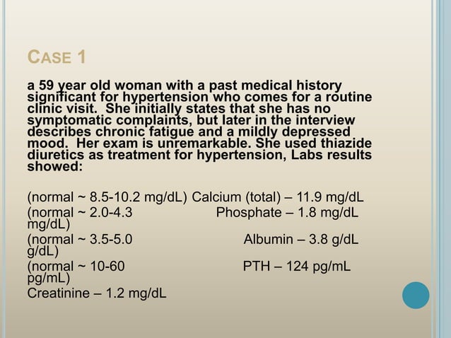 Calcium metabolism disorders | PPT