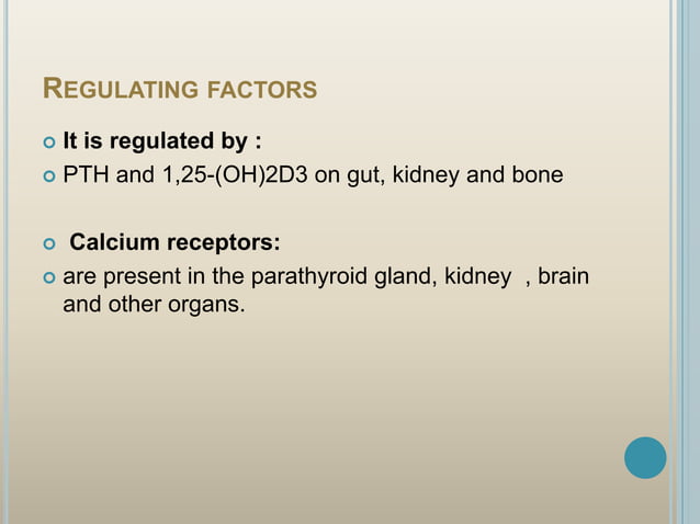 Calcium metabolism disorders | PPT