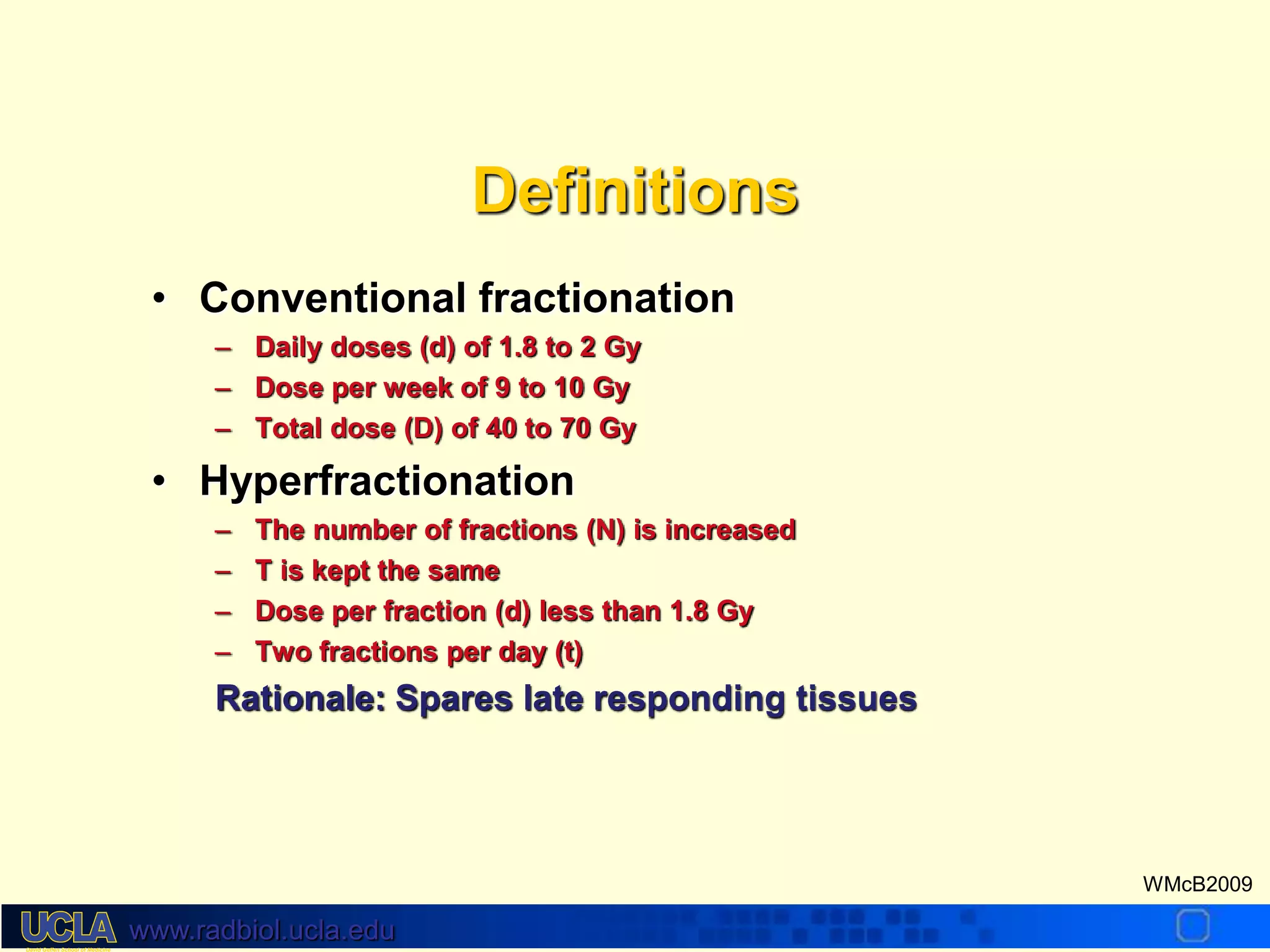 7. Radiobiology behind Dose Fractionation.ppt