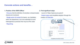 KEYNOTE: From Lutece to CiteLibre, City of Paris' commitment to open source | PPT