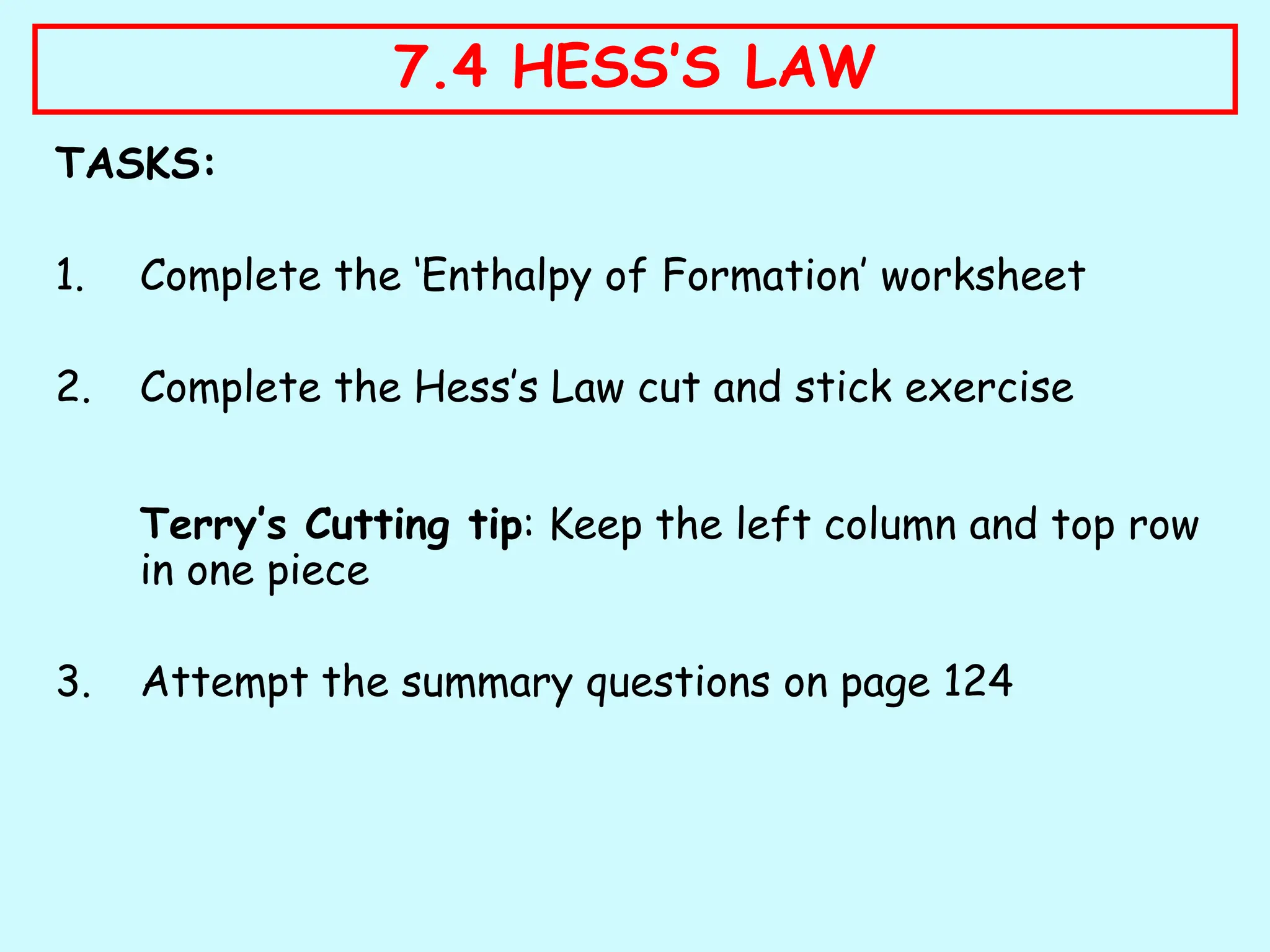 7.4 Hess's Law - TE.ppt