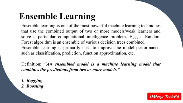 Ensemble learning | PPTX
