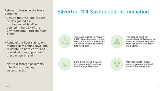Implementation of CE principles in the remediation of a former paper ...