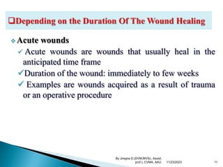 Wounds types,complication,as well as its management | PPT