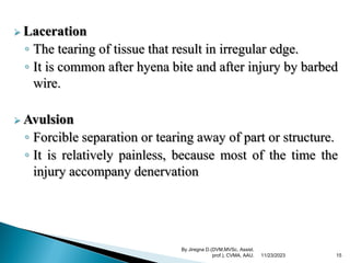 Wounds types,complication,as well as its management | PPT