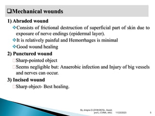 Wounds types,complication,as well as its management | PPT