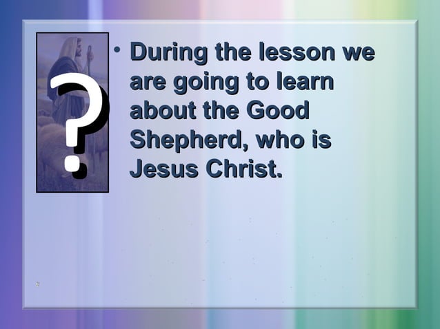 7 23 the good shepherd | PPT