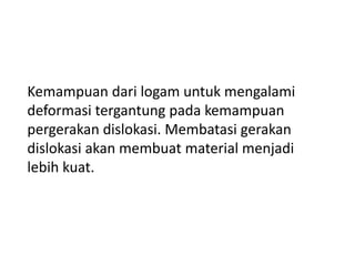 PENGUATAN MATERIAL serta konsep deformasi | PPTX