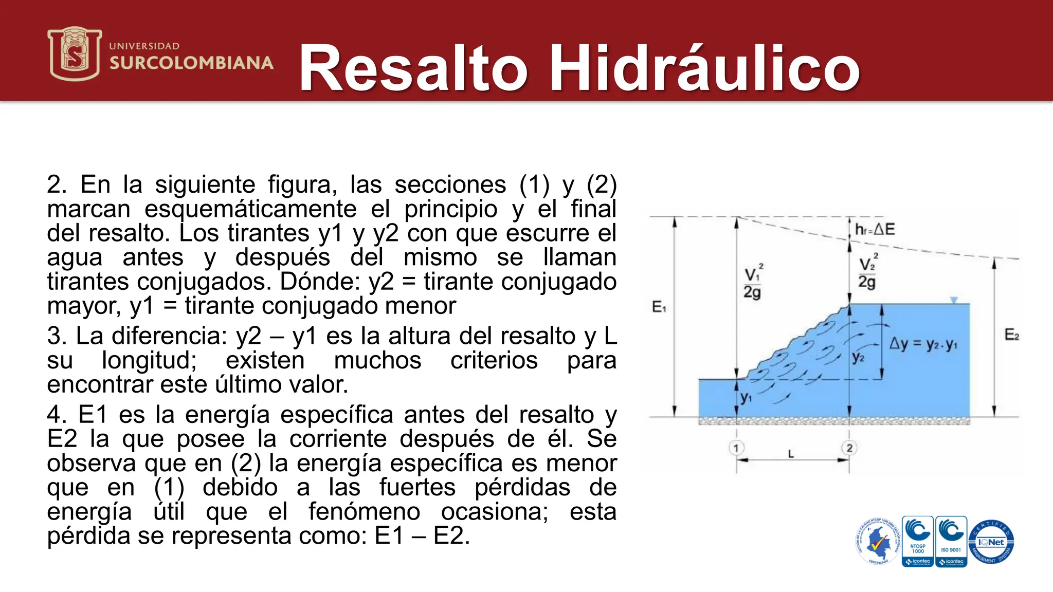 Flujo rapidamente variado: resalto hidraulico | PDF