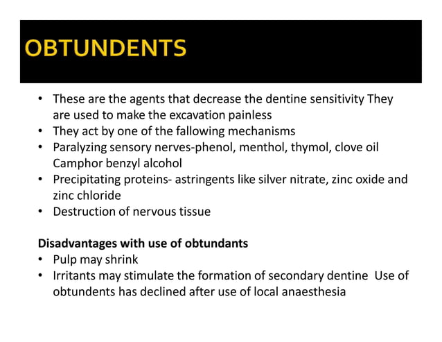 7. Obtundents, Astrigents.pptx | Dental Health | Diseases and Conditions