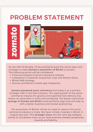 Zomato's Acquisition of Blinkit | Analysis and Recommendations | PDF