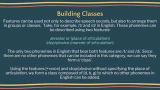 7.1 speech and phonology - natural classes | PPTX