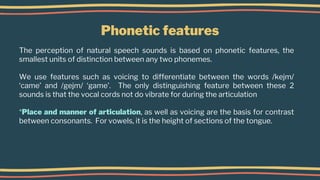 7.1 speech and phonology - natural classes | PPTX