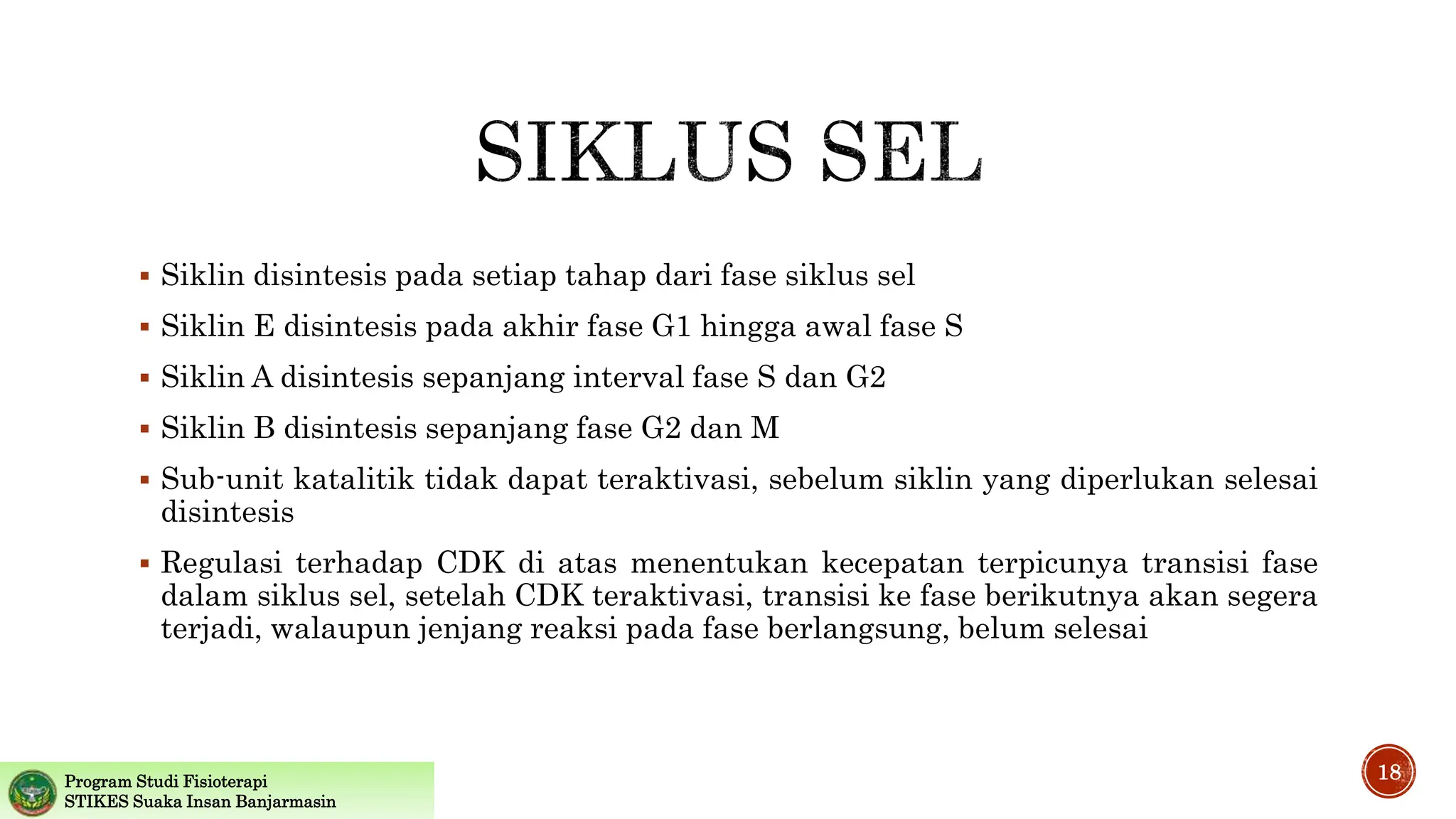 MATERI BIOLOGI MOLEKULER - PEMBELAHAN SEL.pptx