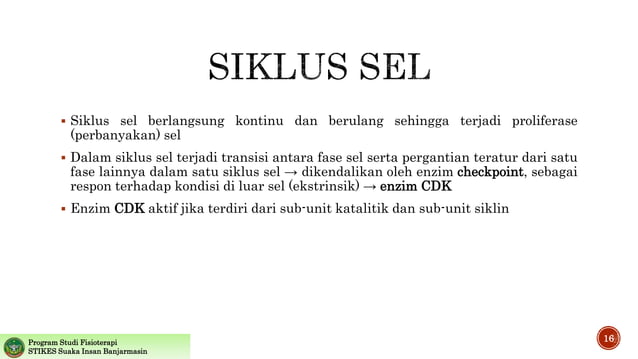 MATERI BIOLOGI MOLEKULER - PEMBELAHAN SEL.pptx