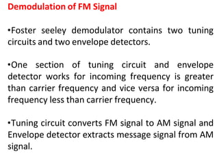 FM demodulation and superheterodyne receiver | PPTX