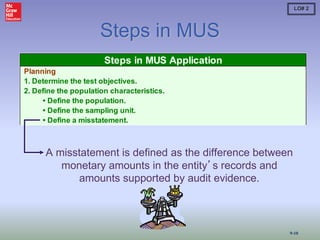 7. Plan, perform, and evaluate samples for substantive procedures ...