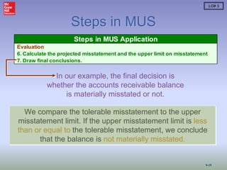 7. Plan, perform, and evaluate samples for substantive procedures ...