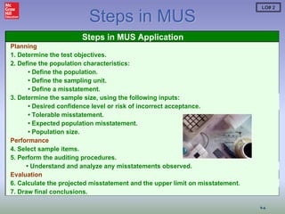 7. Plan, perform, and evaluate samples for substantive procedures ...