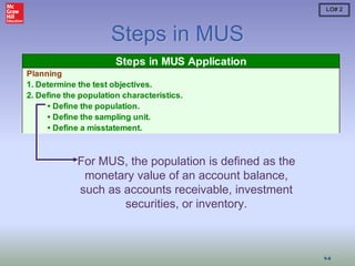 7. Plan, perform, and evaluate samples for substantive procedures ...
