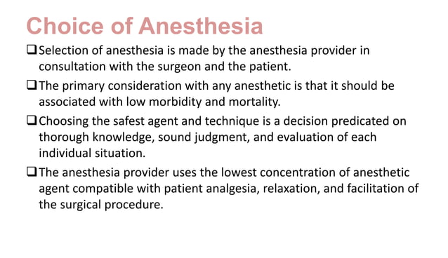 Principles of Anesthesia for Nursing Students | PPTX