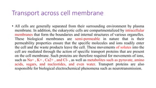 Transport across cell membrane, CELL MEMBRANE | PPT