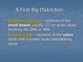 Medical Information Mesenteric Ischemia.ppt | Digestive Disorders ...