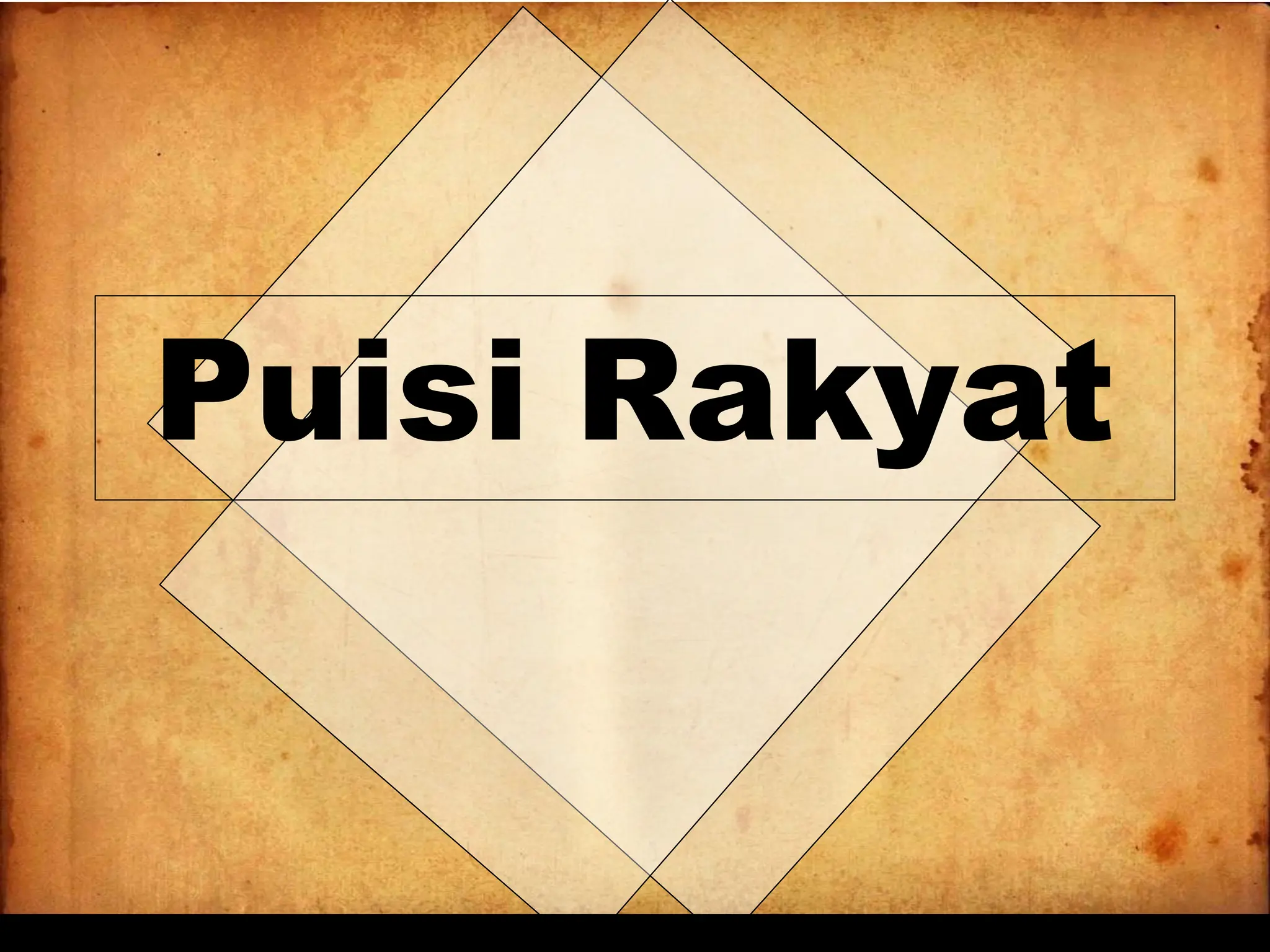 Materi Bahasa Indonesia tentang Puisi Rakyat | PPTX