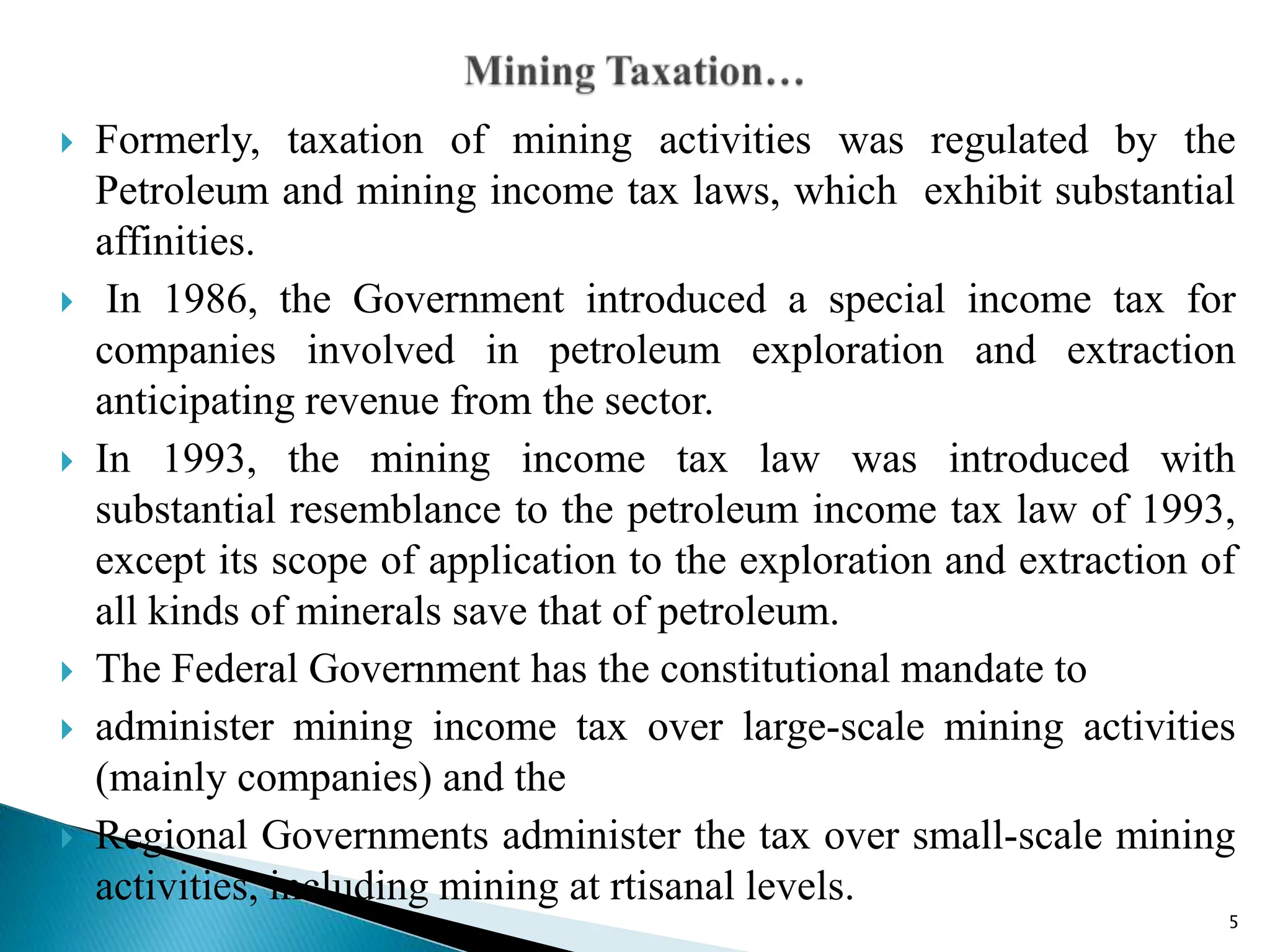 Mining and Petroleum Tax Lecture Notes in ppt | PPTX