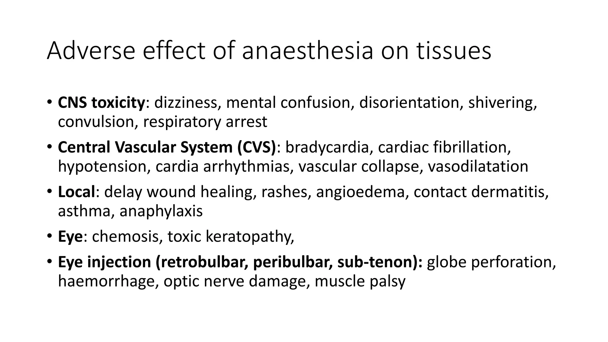 Local Ocular Anesthetics Used in Ophthalmic Clinics | PPTX
