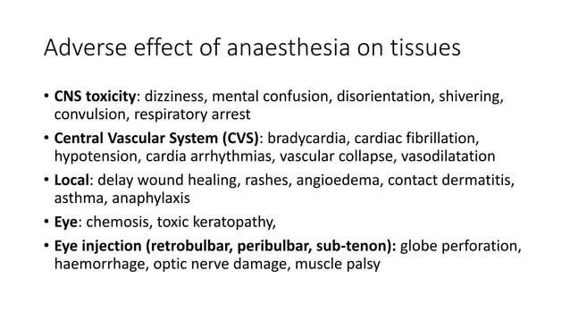 Local Ocular Anesthetics Used in Ophthalmic Clinics | PPT