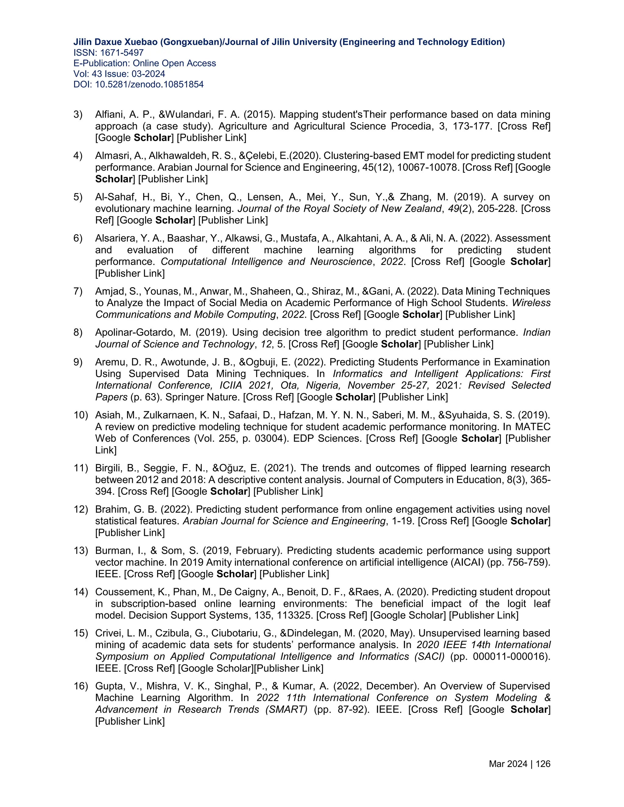 ANALYSIS OF STUDENT ACADEMIC PERFORMANCE USING MACHINE LEARNING ALGORITHMS:– A STUDY | PDF