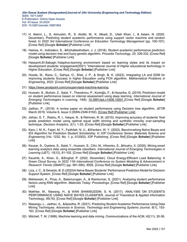 ANALYSIS OF STUDENT ACADEMIC PERFORMANCE USING MACHINE LEARNING ALGORITHMS:– A STUDY | PDF