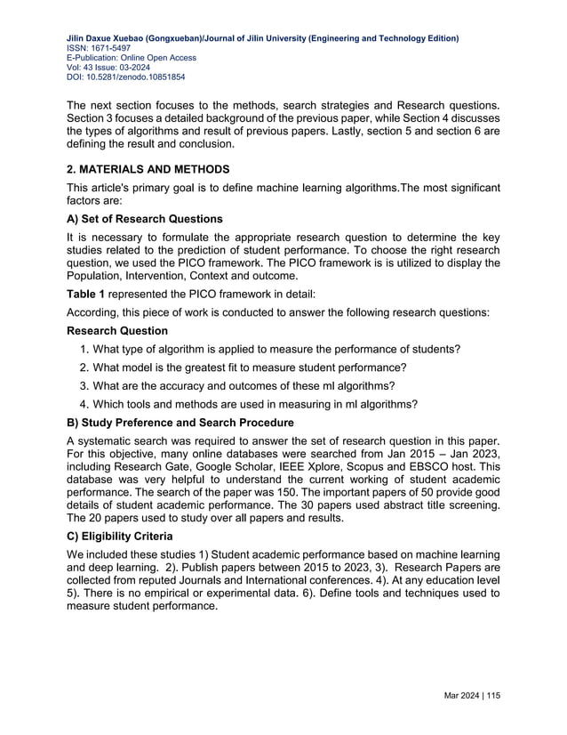 ANALYSIS OF STUDENT ACADEMIC PERFORMANCE USING MACHINE LEARNING ALGORITHMS:– A STUDY | PDF