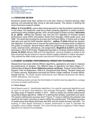ANALYSIS OF STUDENT ACADEMIC PERFORMANCE USING MACHINE LEARNING ...