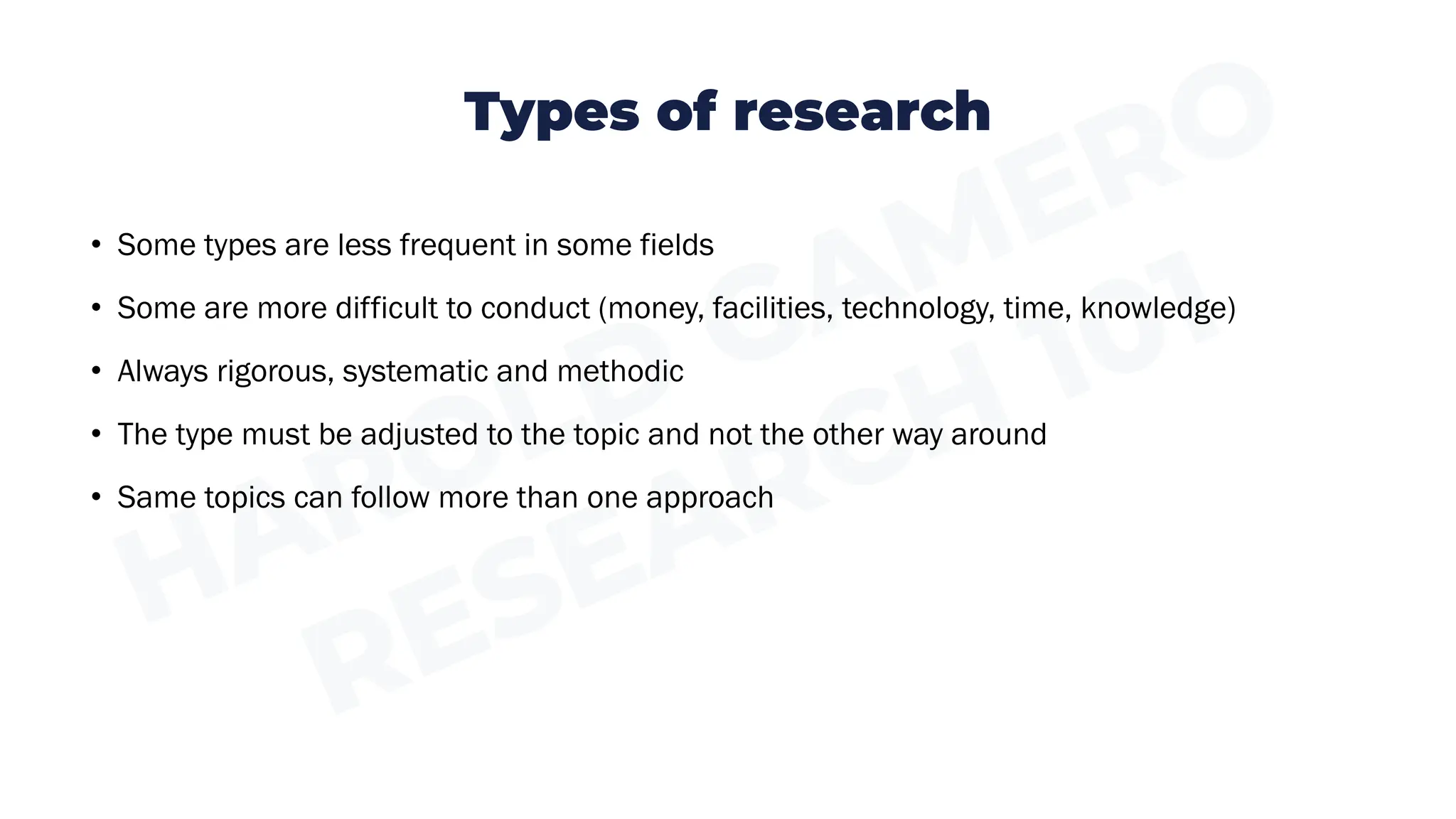 Research 101: Types of Scientific Research | PDF