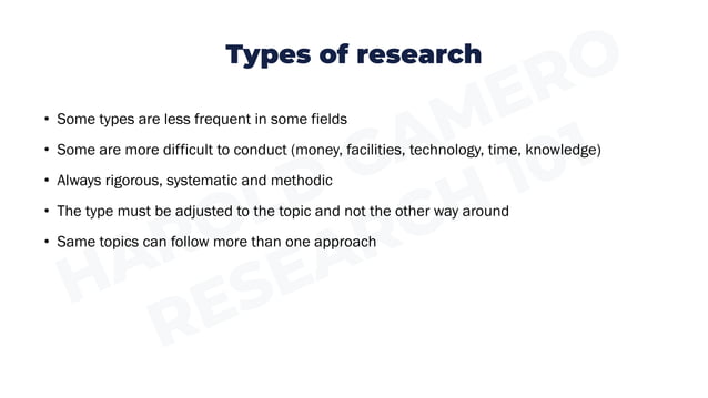 Research 101: Types of Scientific Research | PDF | Science
