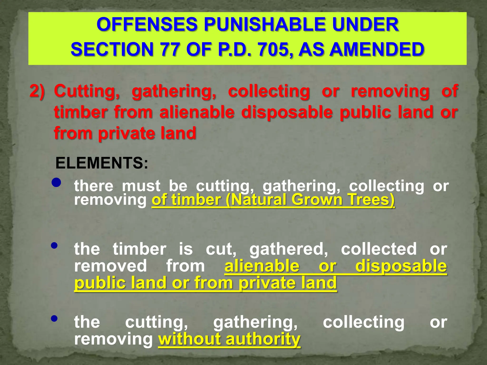 7. PD 705 & RELEVANT FORESTRY LAWS PHILIPPINES | PPT