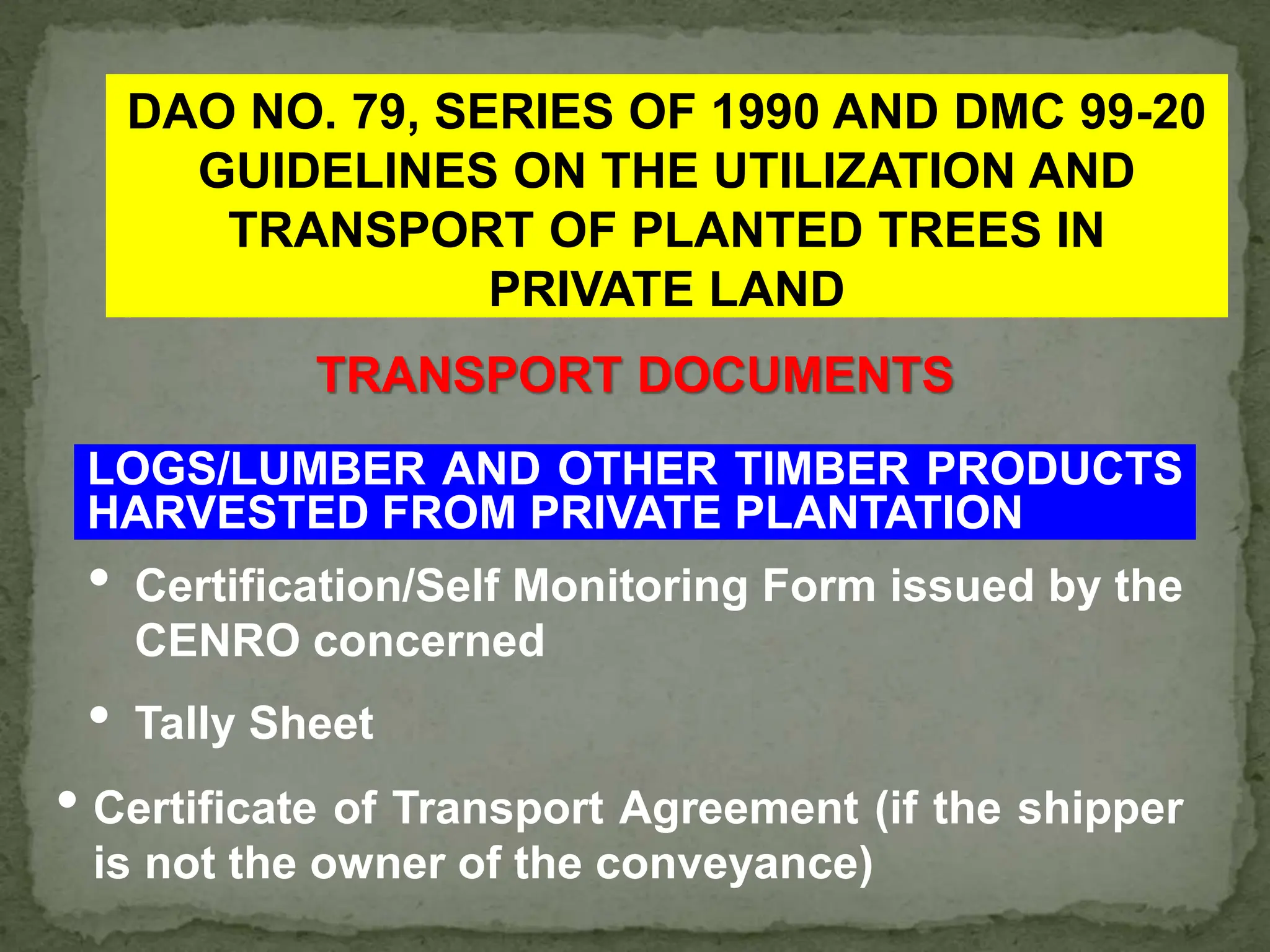 7. PD 705 & RELEVANT FORESTRY LAWS PHILIPPINES | PPT