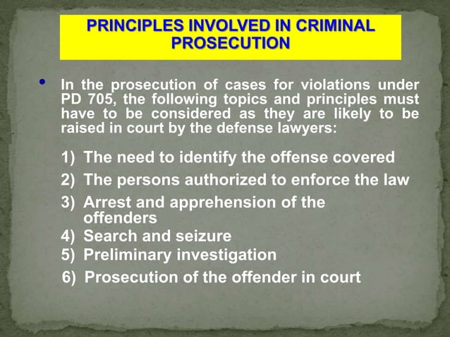 7. PD 705 & RELEVANT FORESTRY LAWS 11-27-29-13.ppt | Crime & Harmful ...