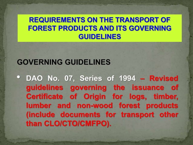 7. PD 705 & RELEVANT FORESTRY LAWS 11-27-29-13.ppt | Crime & Harmful ...
