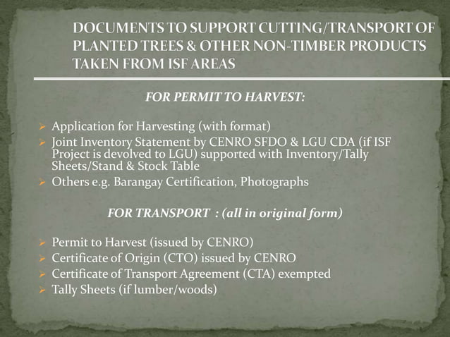 7. PD 705 & RELEVANT FORESTRY LAWS 11-27-29-13.ppt | Crime & Harmful ...