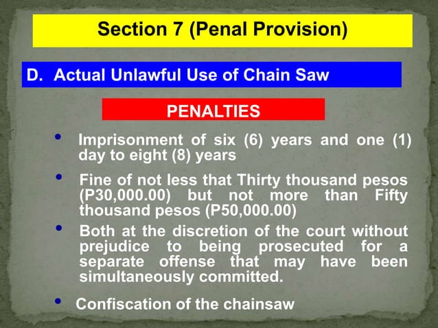 7. PD 705 & RELEVANT FORESTRY LAWS 11-27-29-13.ppt | Crime & Harmful ...