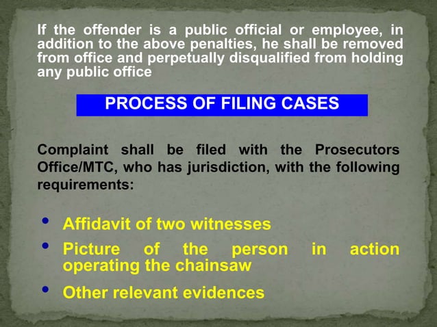 7. PD 705 & RELEVANT FORESTRY LAWS 11-27-29-13.ppt | Crime & Harmful ...