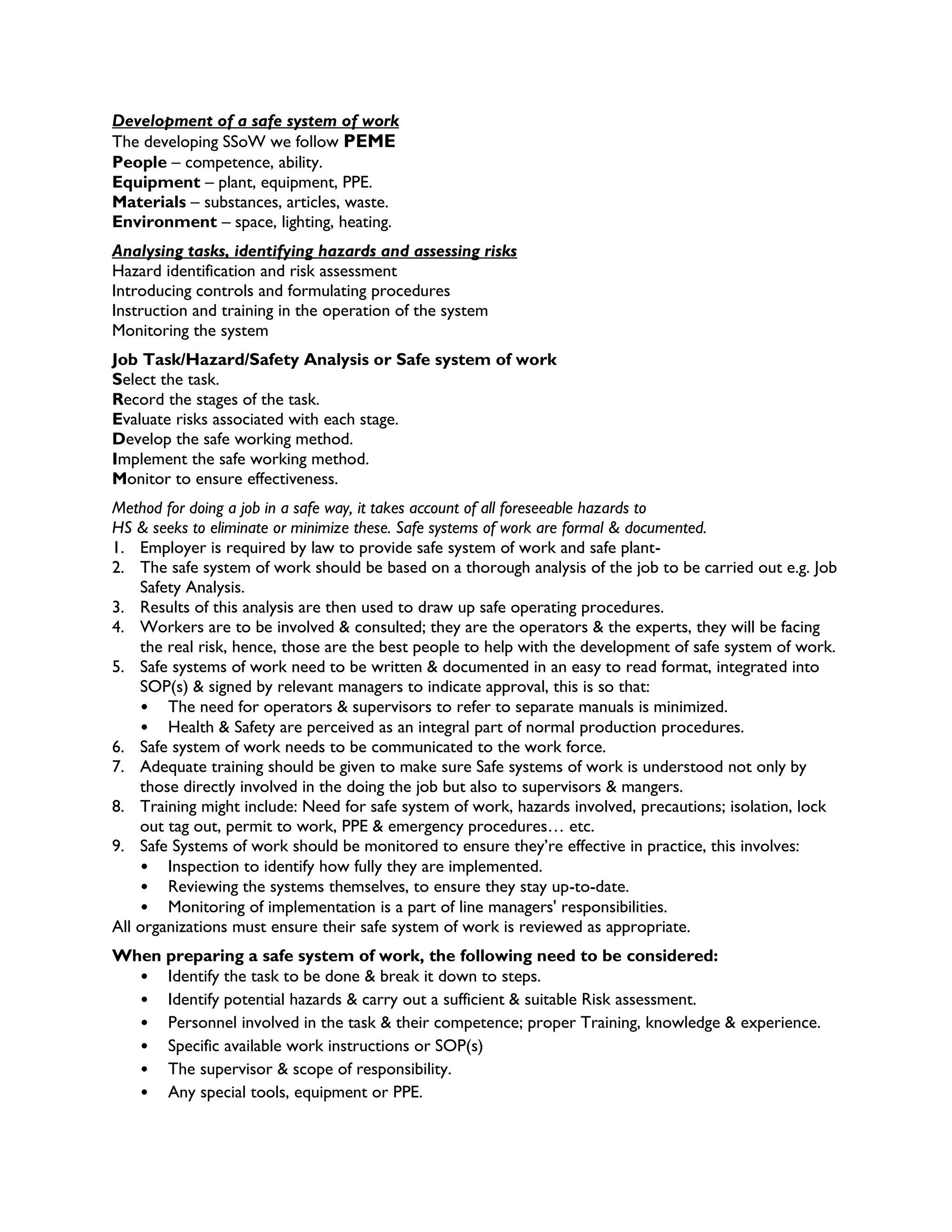 NEBOSH International General Certificate Short notes | PDF