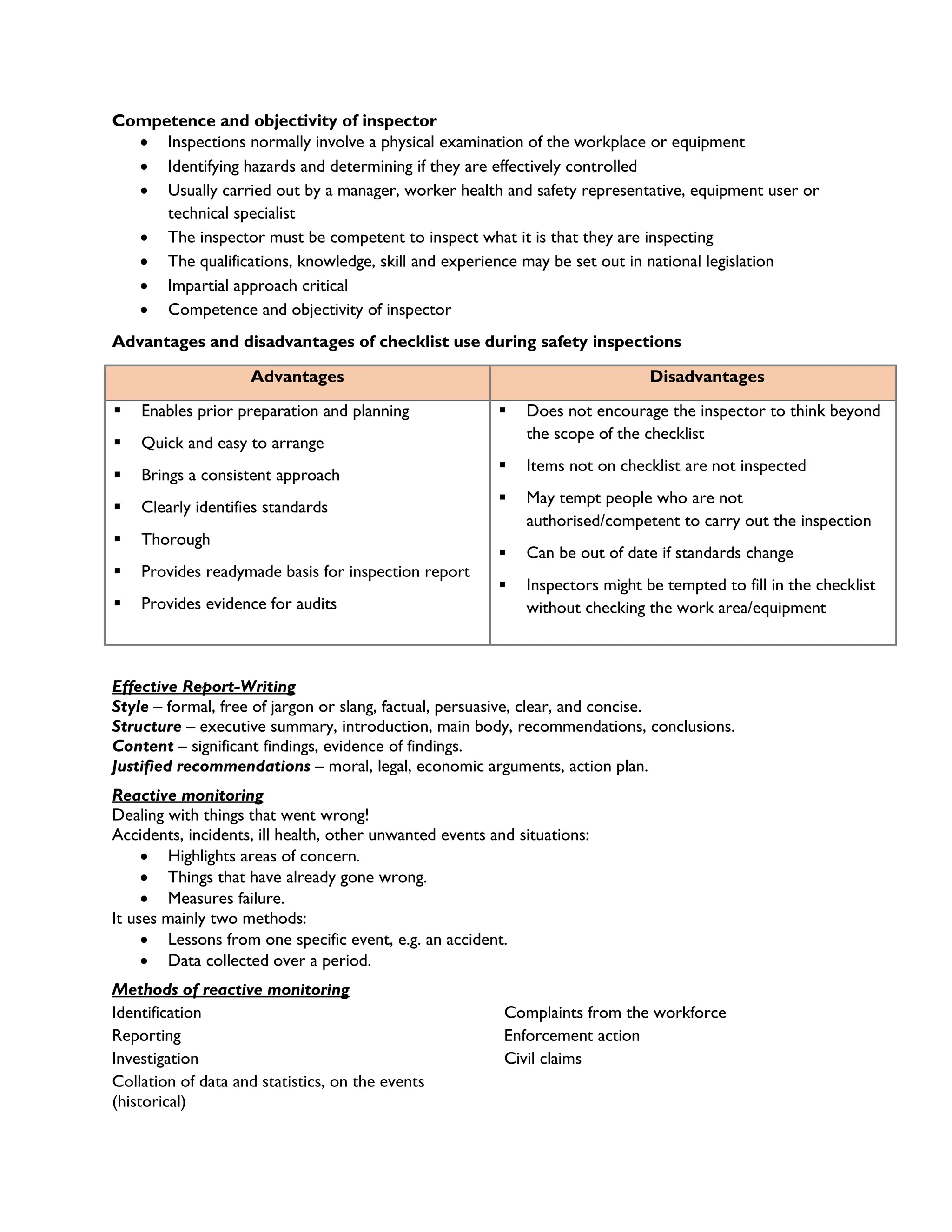 NEBOSH International General Certificate Short notes | PDF