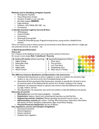 NEBOSH International General Certificate Short notes | PDF