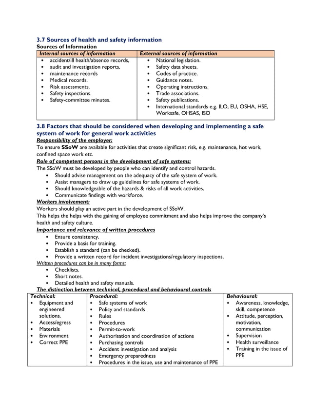 NEBOSH International General Certificate Short notes | PDF | Injuries ...