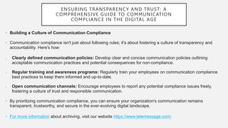 Ensuring Transparency and Trust: A Comprehensive Guide to Communication ...