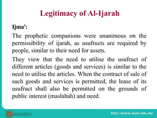 Contract of Al-Ijarah in Islamic Contracts | PDF